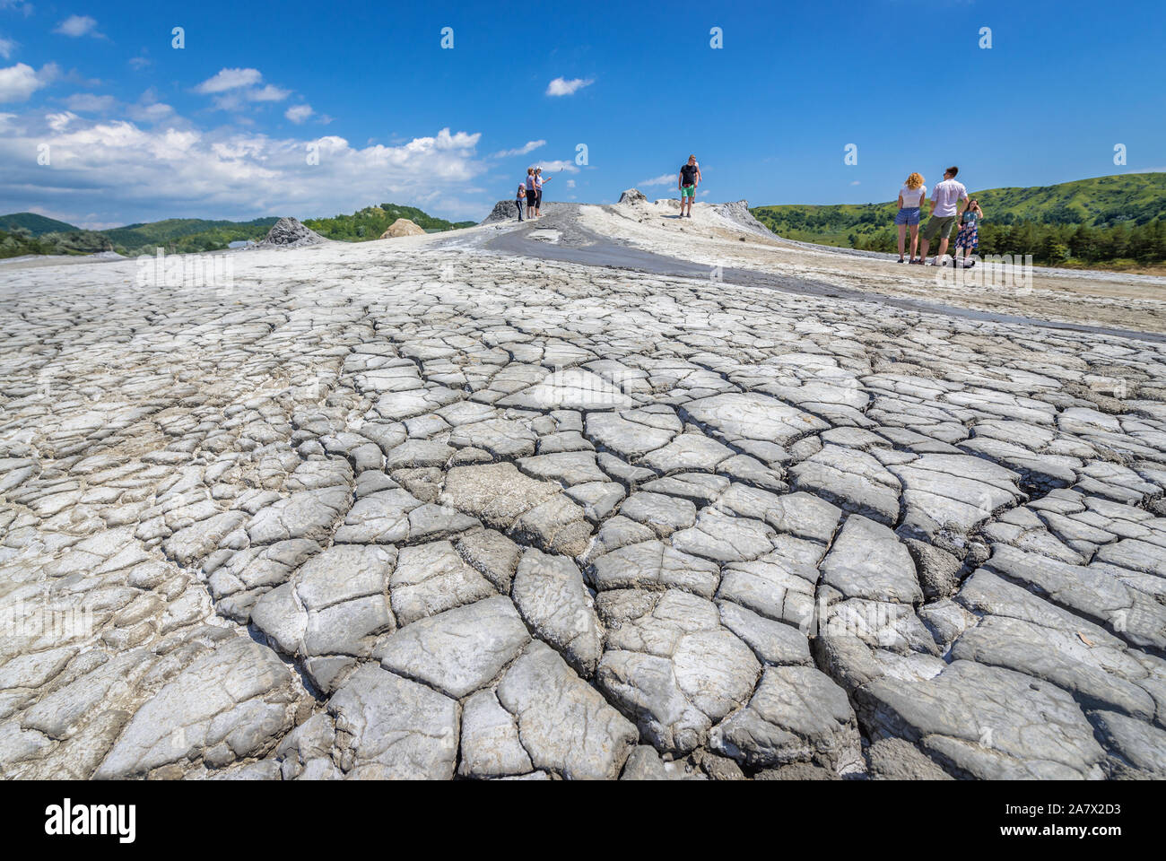 Dried soil in Vulcanii Noroiosi Paclele Mari - Berca Mud Volcanoes ...