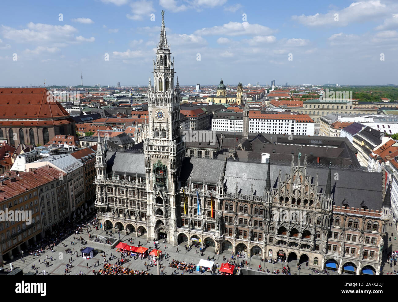 Munich marienplatz aerial hi-res stock photography and images - Alamy
