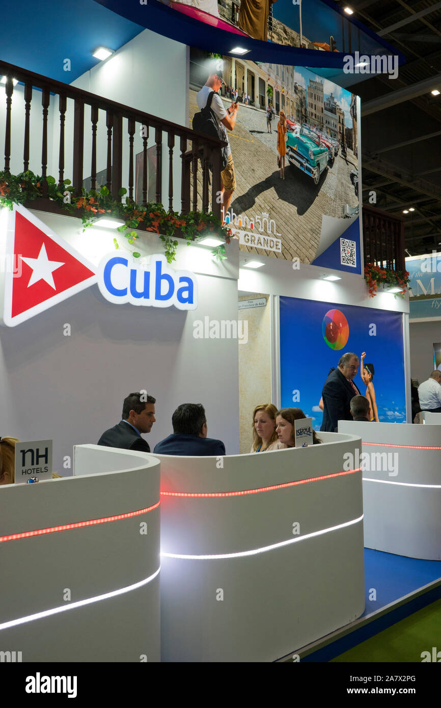 Exhibitors and visitors to the World Travel Market (WTM) at the Excel ...