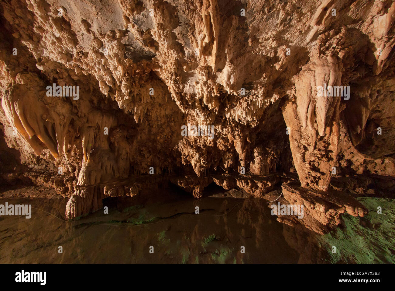 Wide angle shot of a cavern of natural rock and stone Stock Photo - Alamy