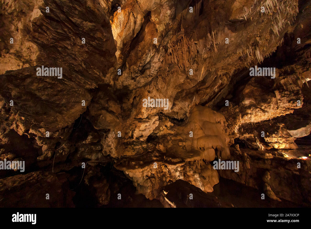 Wide angle shot of a cavern of natural rock and stone Stock Photo - Alamy
