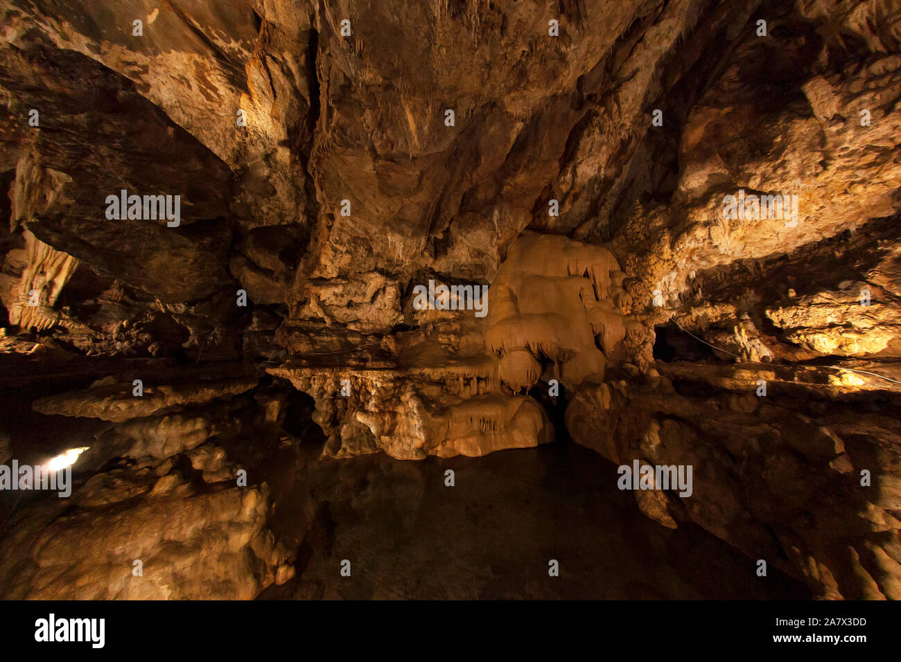 Wide angle shot of a cavern of natural rock and stone Stock Photo - Alamy