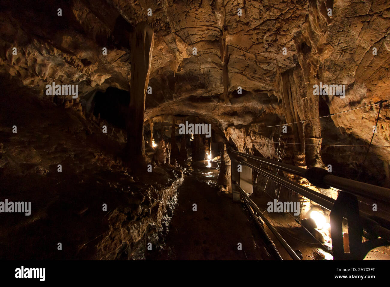 Wide angle shot of a cavern of natural rock and stone Stock Photo - Alamy