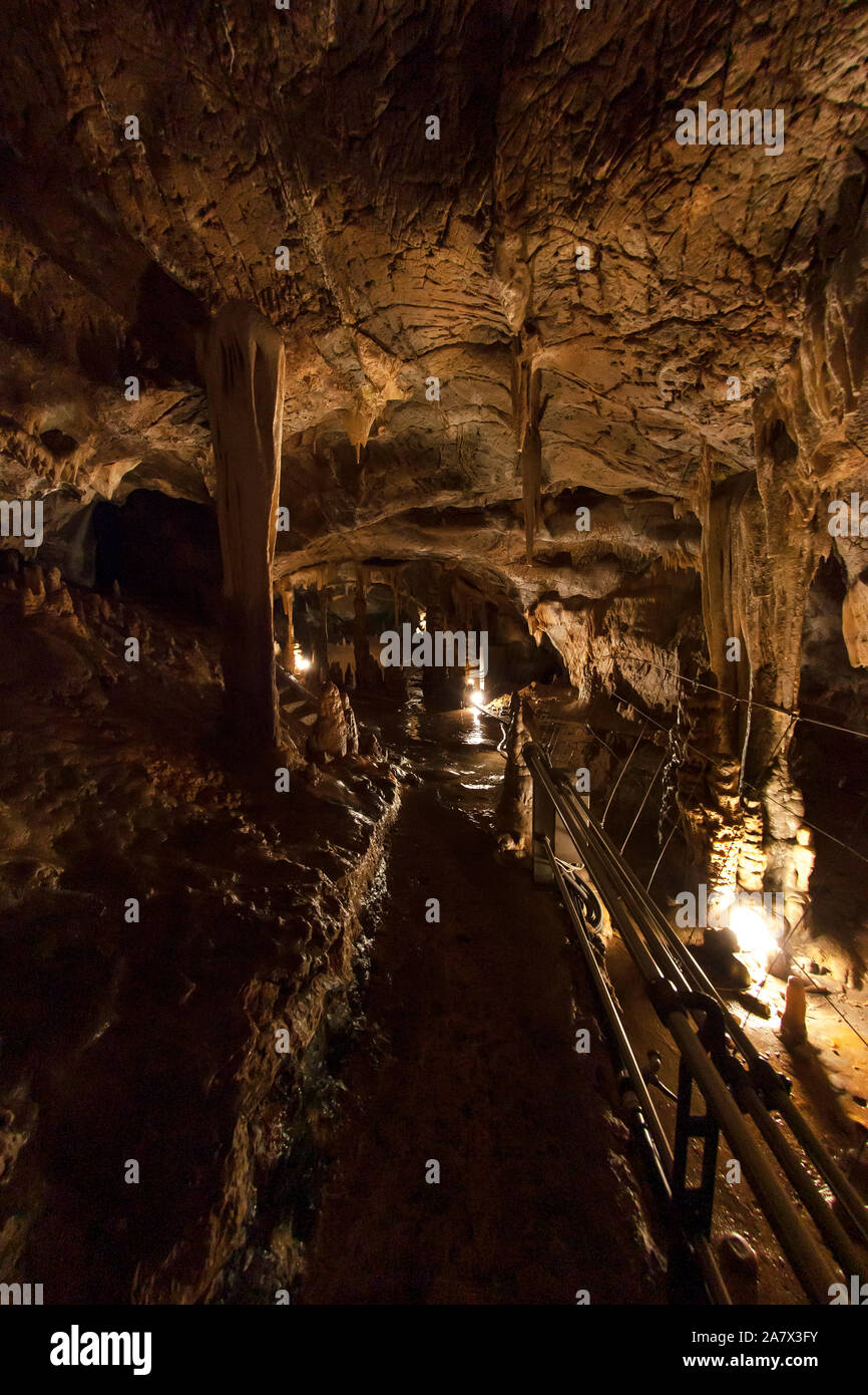 Wide angle shot of a cavern of natural rock and stone Stock Photo - Alamy