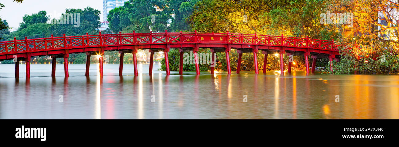 iconic red bridge in Hanoi, Vietnam Stock Photo - Alamy