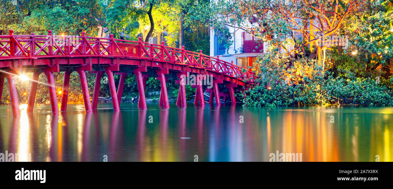 iconic red bridge in Hanoi, Vietnam Stock Photo - Alamy