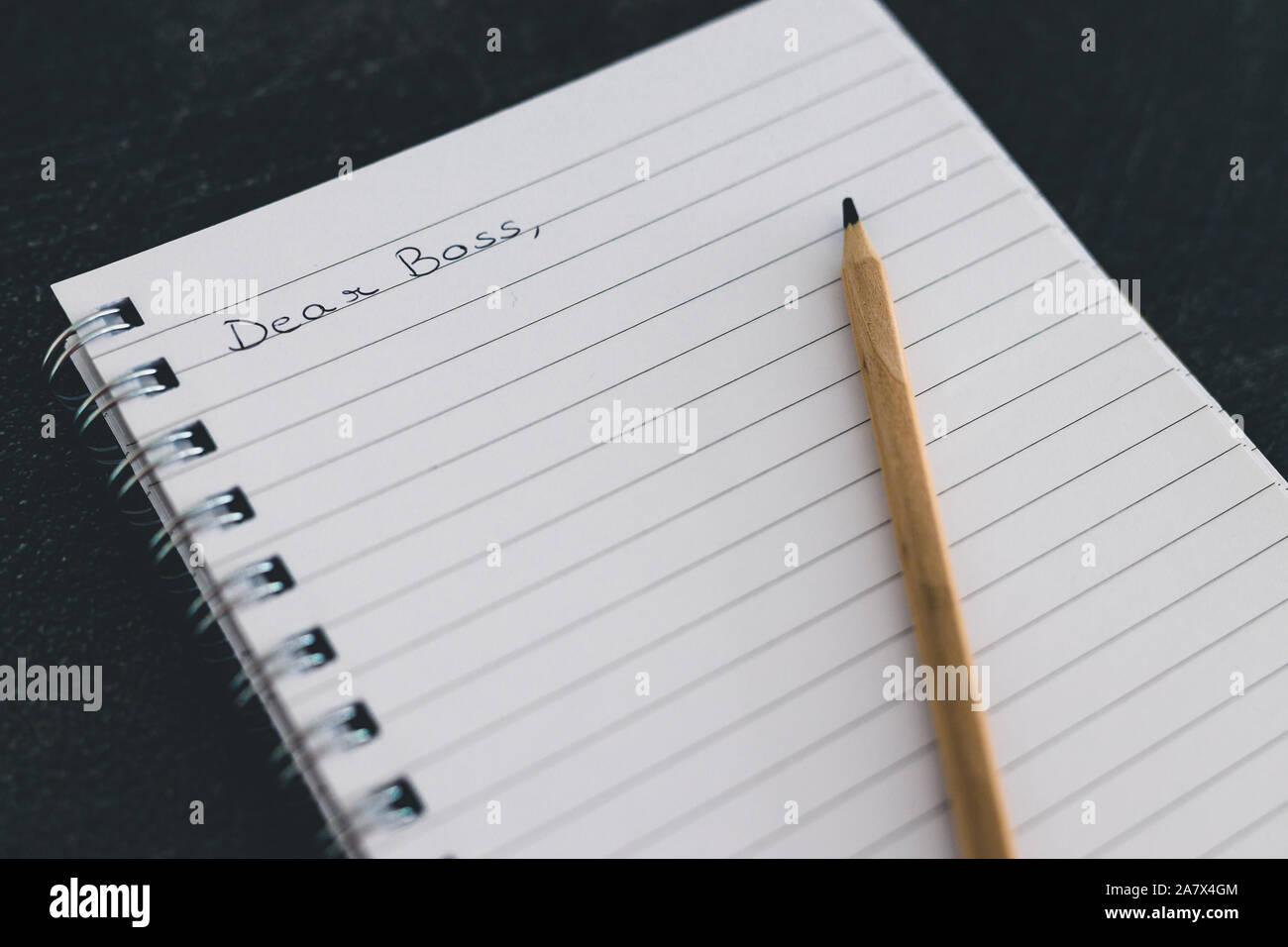 communication within a business team conceptual still-life, dear boss ...