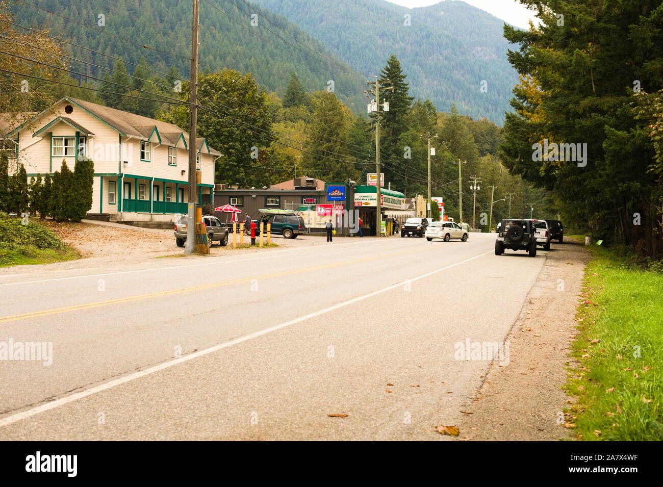 A small town landscape in Deroche, British Columbia, Canada Stock Photo ...