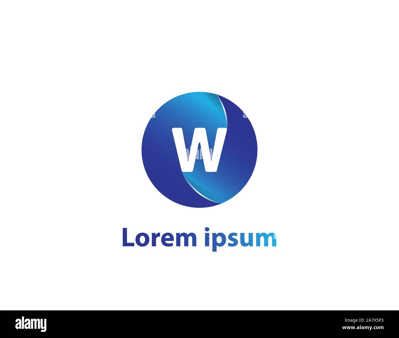 W logo design hi-res stock photography and images - Alamy