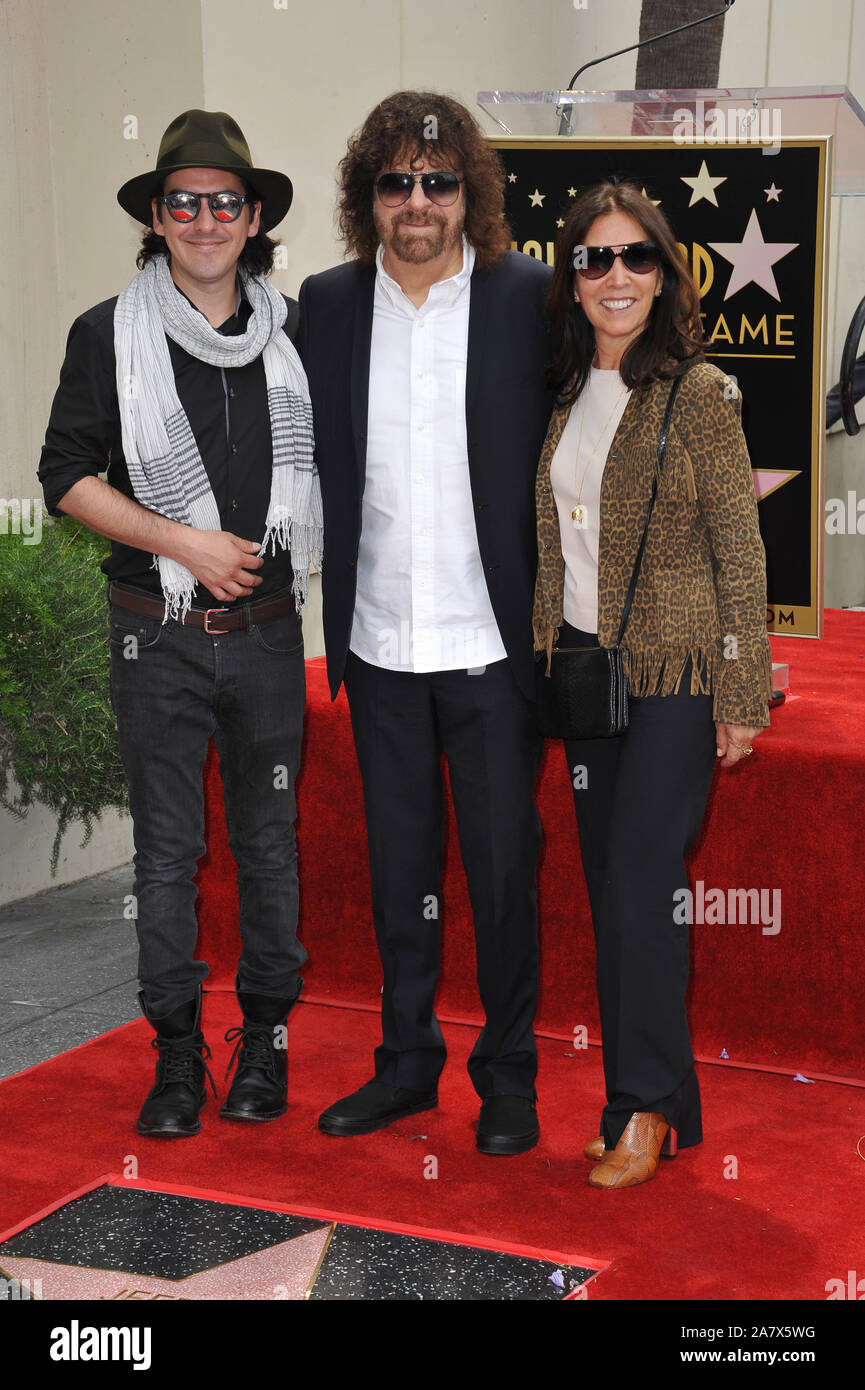LOS ANGELES, CA - APRIL 23, 2015: Rock artist Jeff Lynne Olivia ...