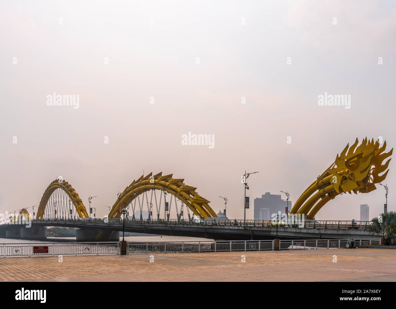 Da Nang, Vietnam - March 10, 2019: Tail end of Cau Rong or Dragon ...