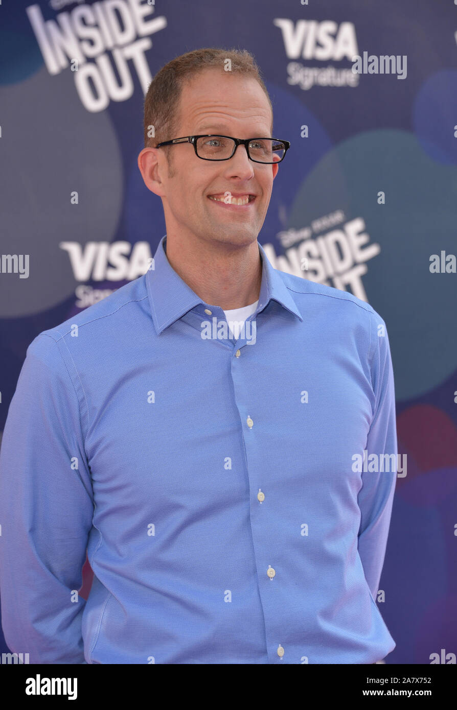 LOS ANGELES, CA - JUNE 9, 2015: Director Pete Docter at the Los Angeles ...
