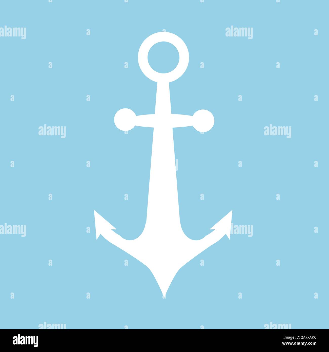 anchor icon on white background. flat style. anchor icon for your web ...