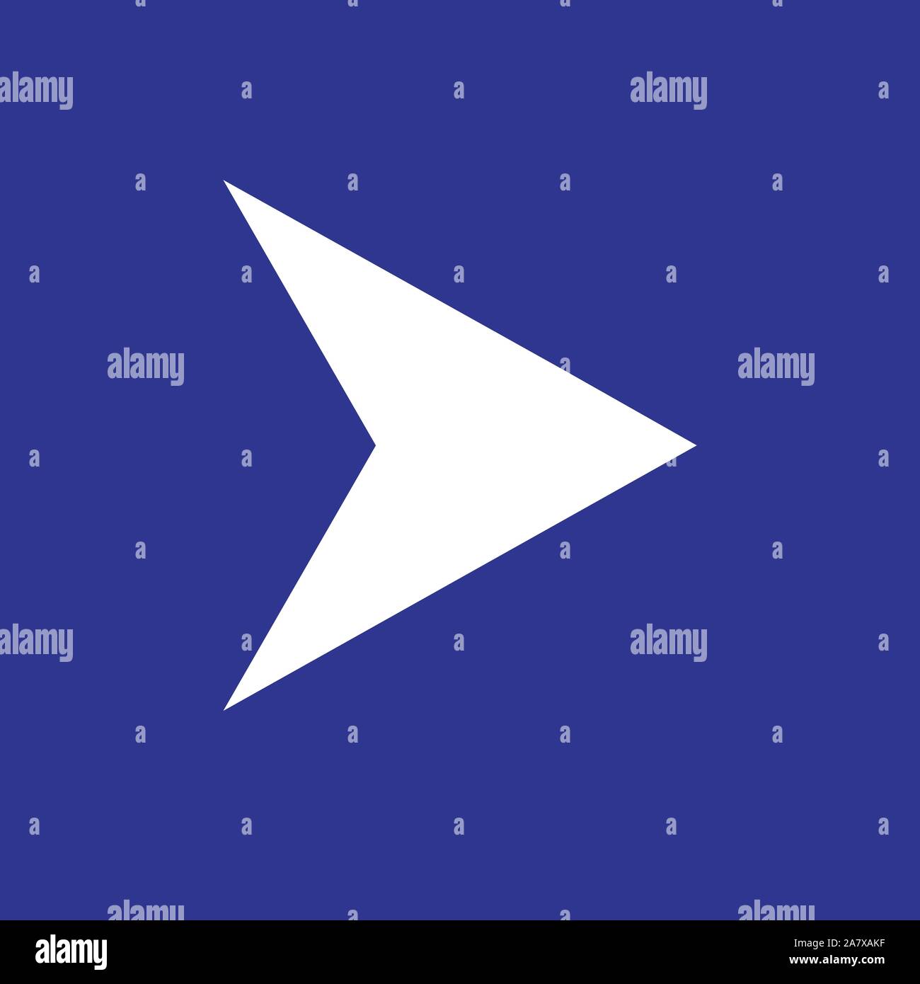 arrow navigator icon on white background. flat style. Arrowhead right ...