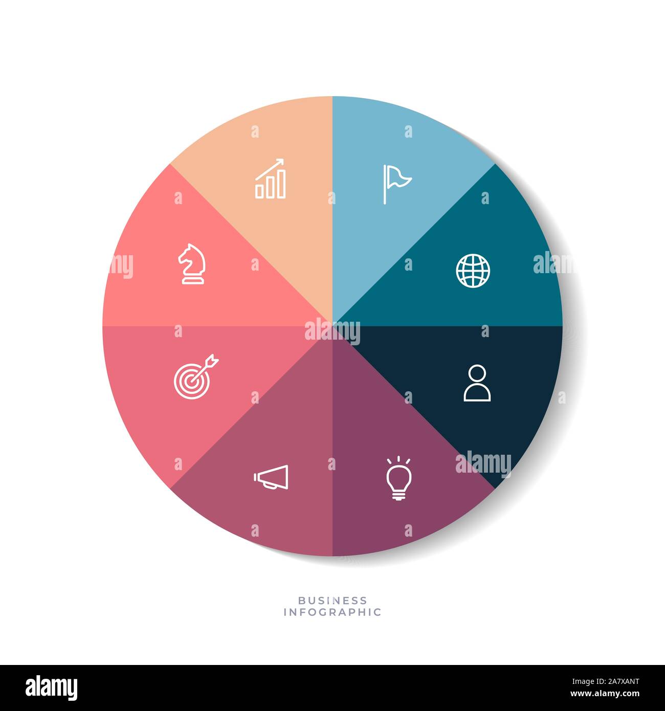 8 steps Circle chart with business icon, Circle infographic or Circular ... 8 steps Circle chart with business icon, Circle infographic or Circular ...