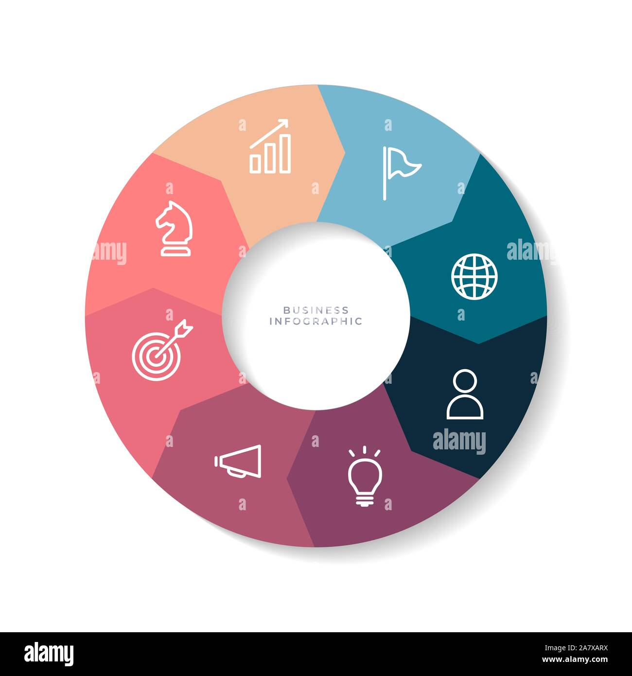 8 steps Circle chart with business icon, Circle infographic or Circular ... 8 steps Circle chart with business icon, Circle infographic or Circular ...