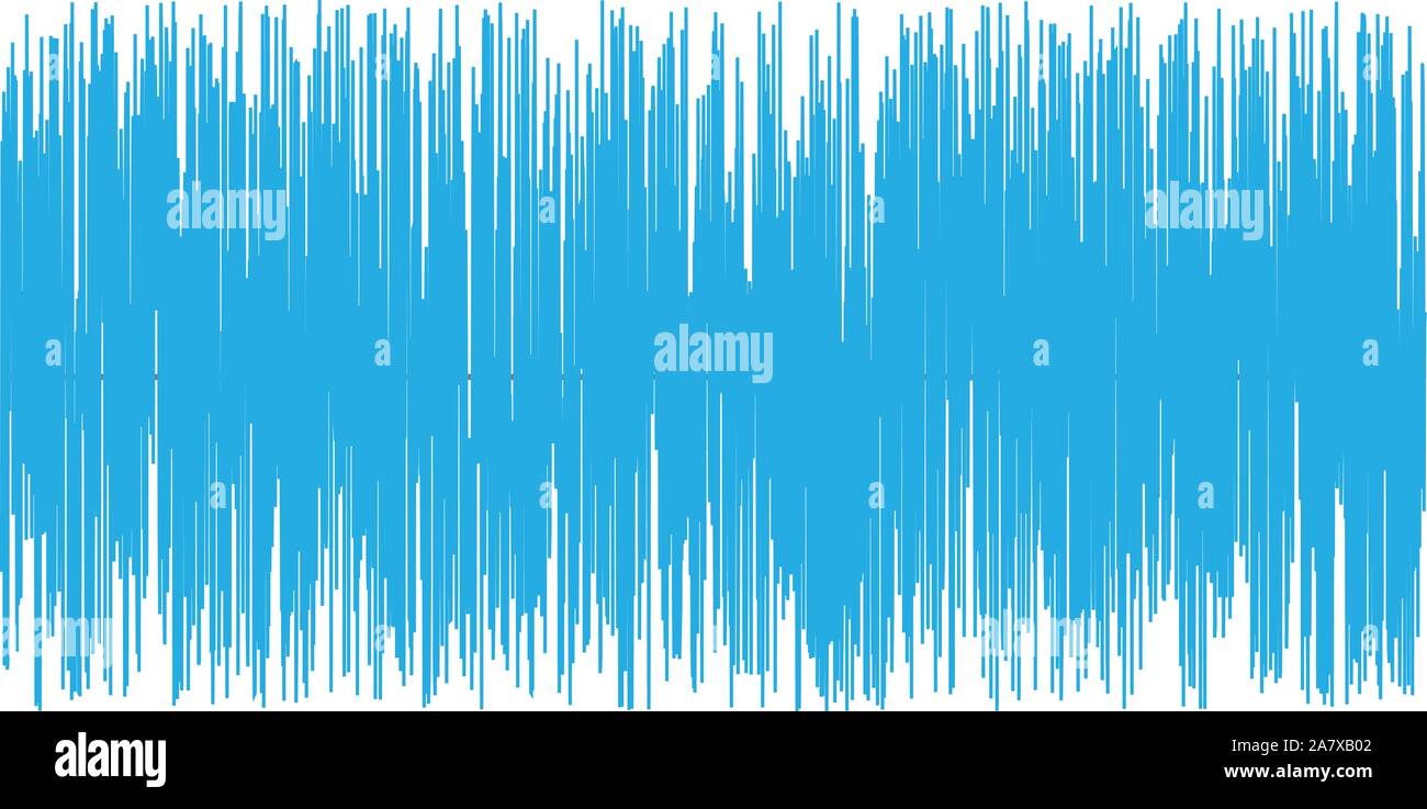 blue sound wave on white background. sound wave sign. flat style. wave ...