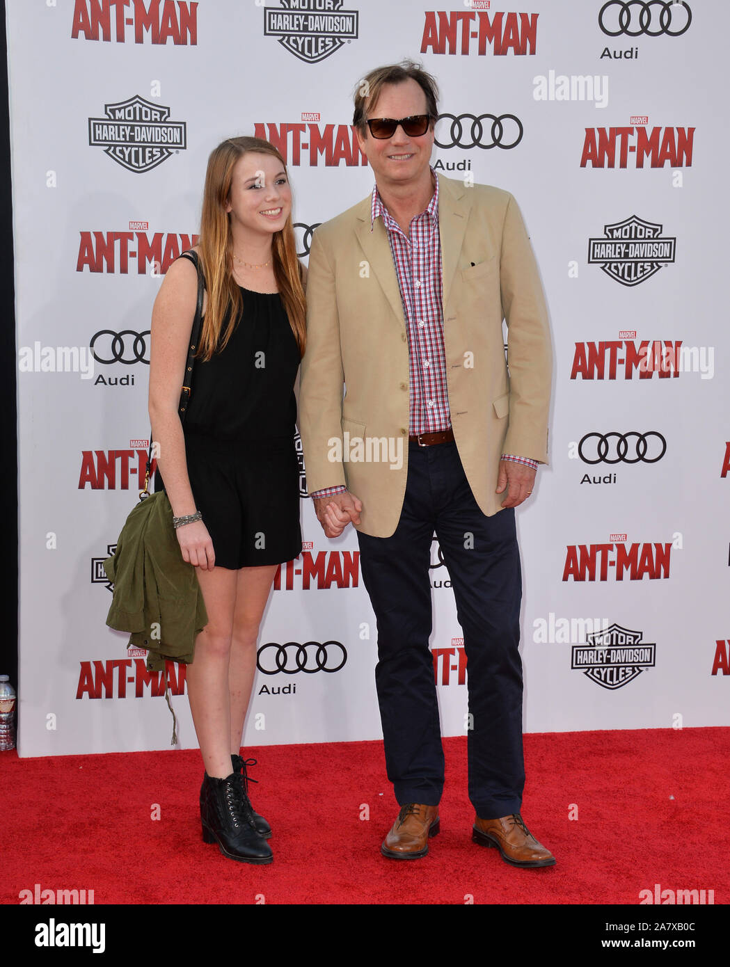 LOS ANGELES, CA - JUNE 29, 2015: Actor Bill Paxton & daughter Lydia at ...