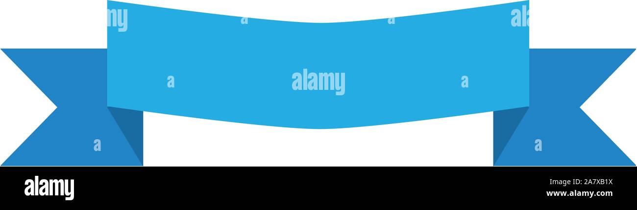 blue banner ribbon and label on white background. blue banner ribbon ...