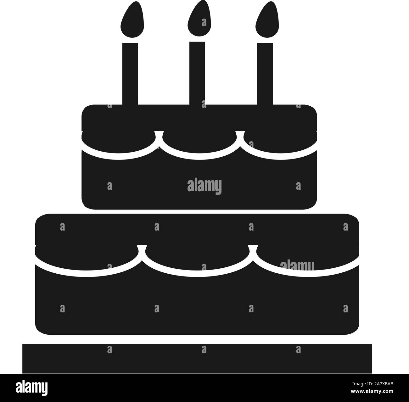 cake icon on white background. flat style. cake icon for your web site ...