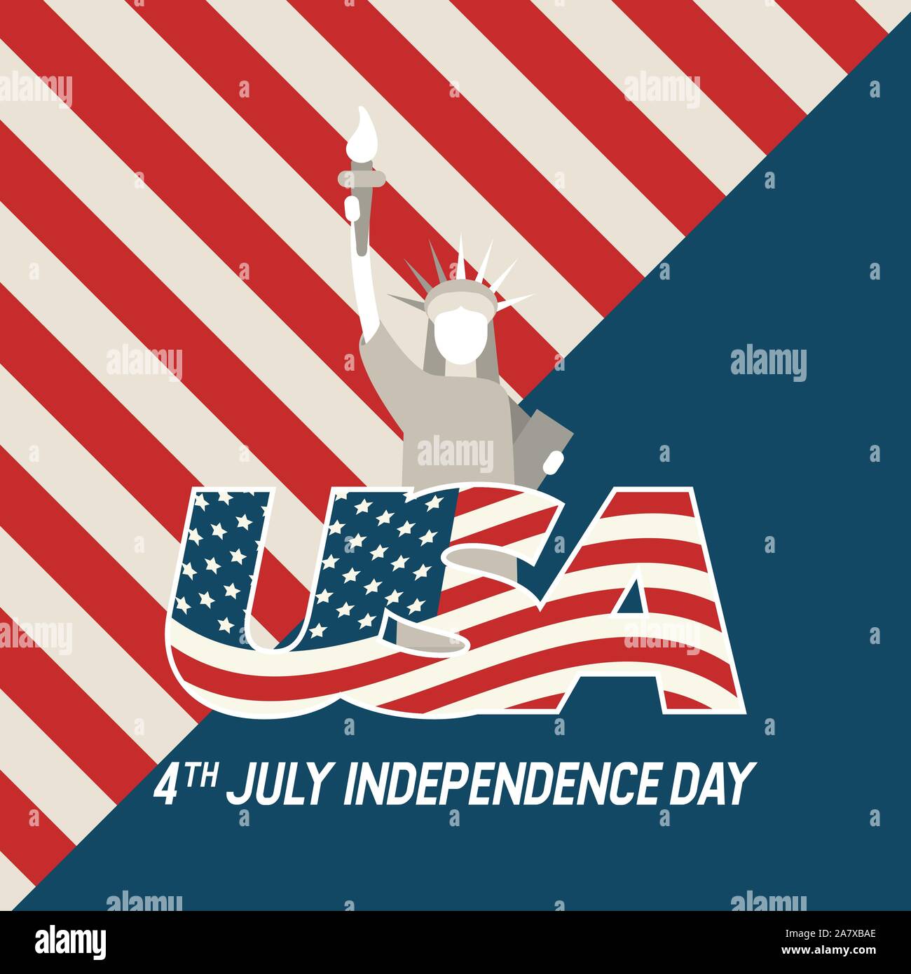Statue of Liberty USA, July 4 th Independence day Stock Vector Image ...
