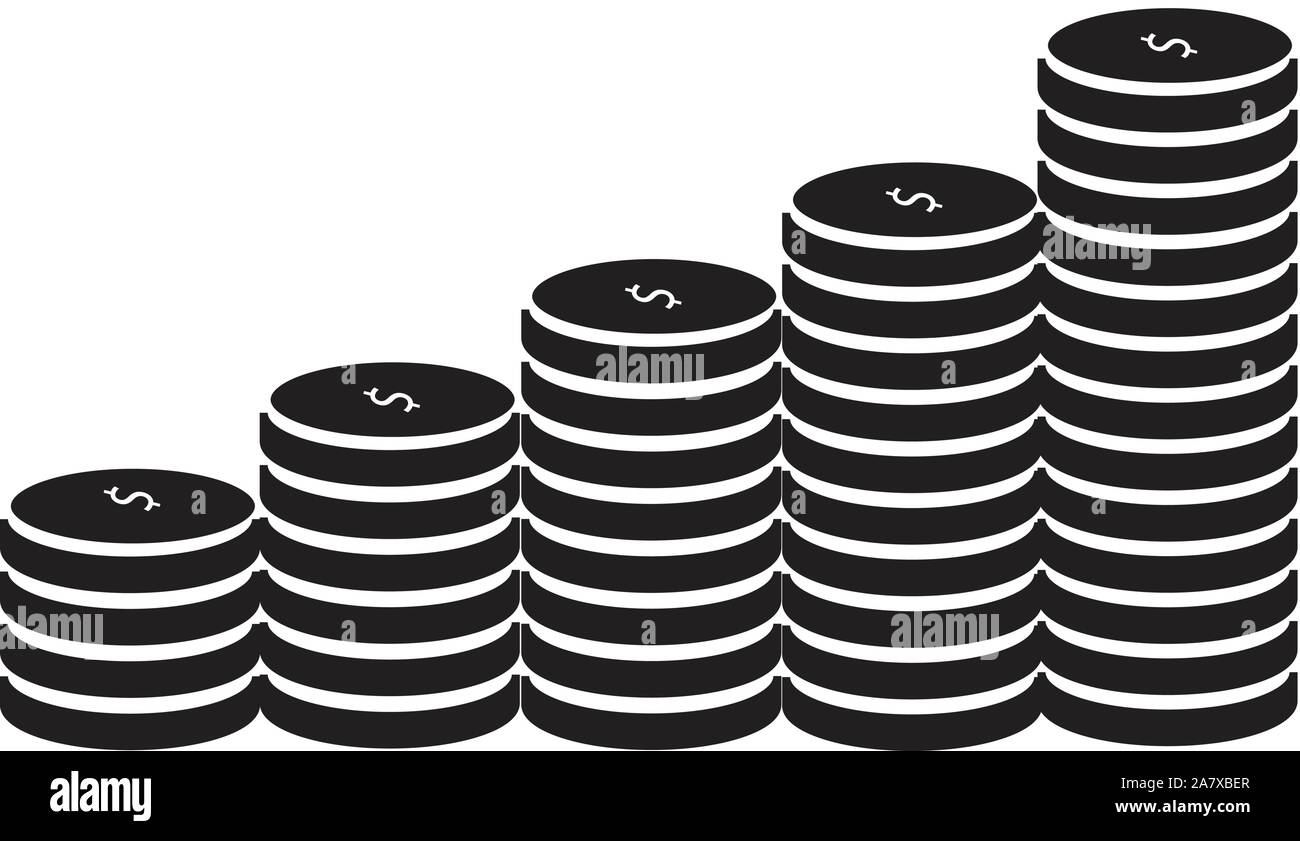 coin icon on white background. flat style. coin icon for your web site ...