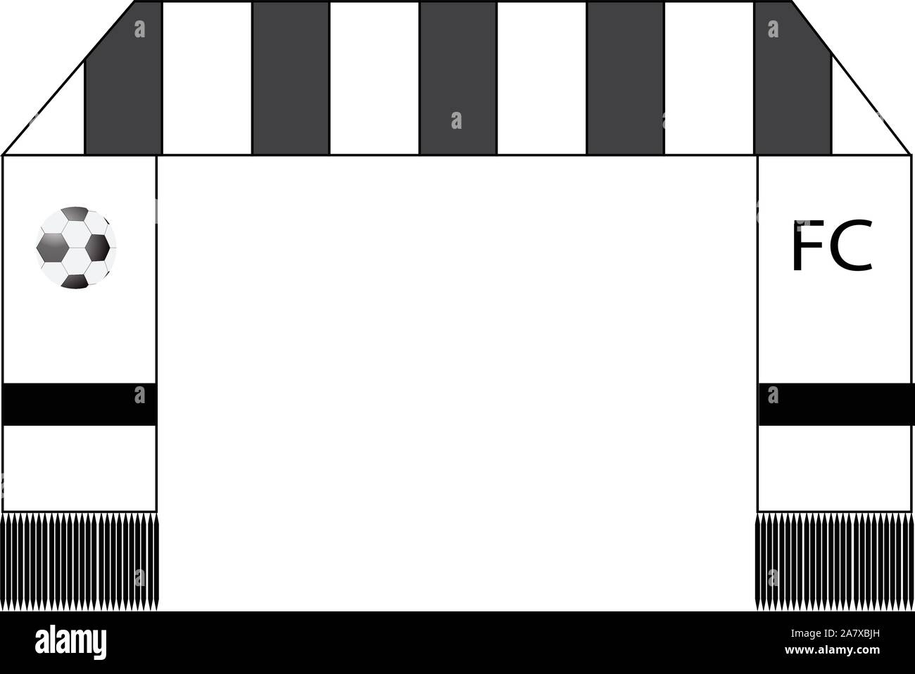 Football fans scarf icon on white background, Football fans scarf ...