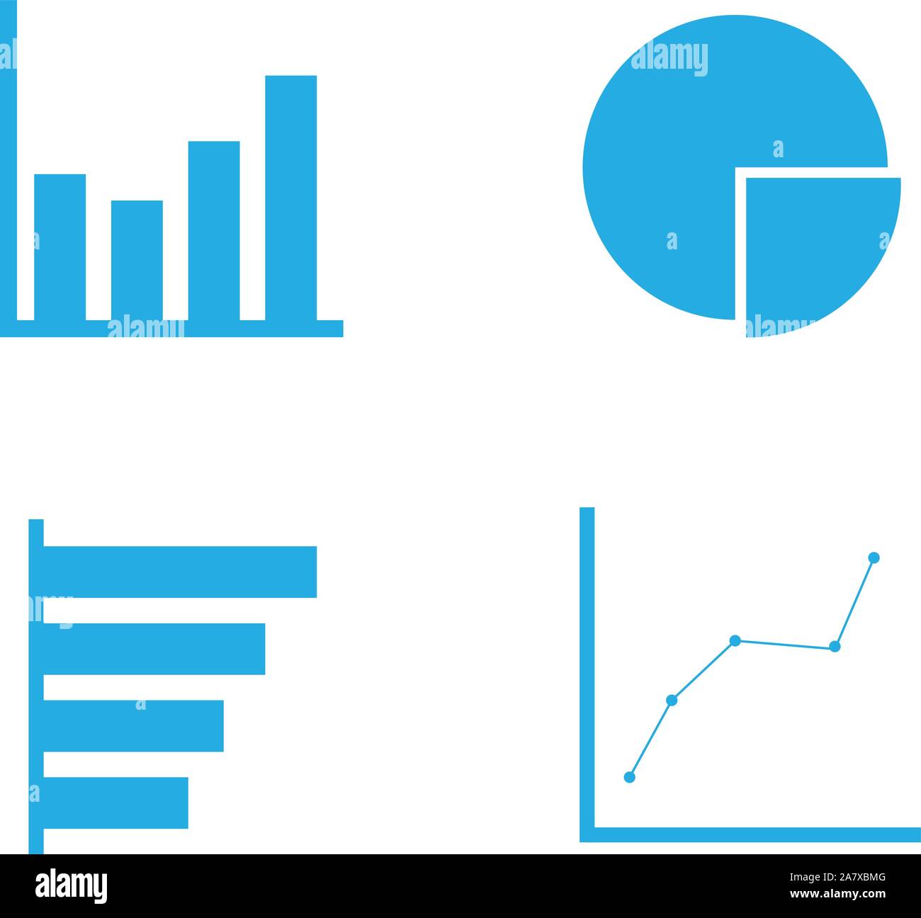 Business data market elements dot bar pie charts diagrams and graphs ...