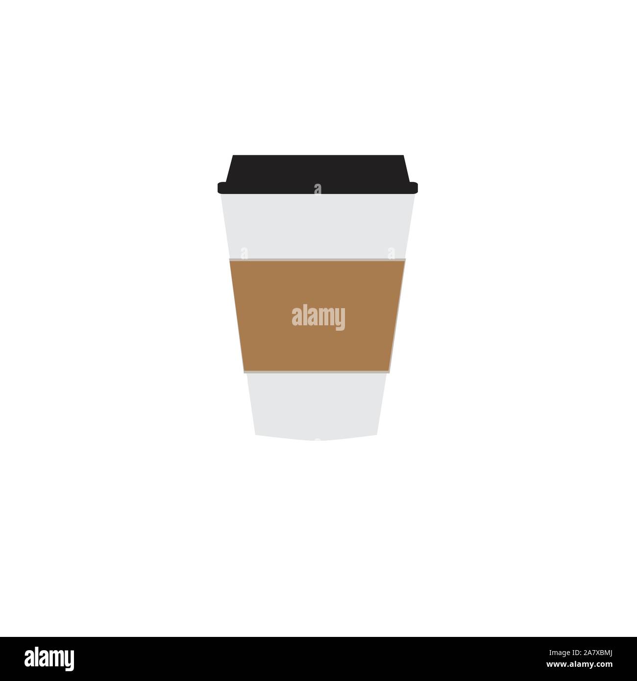 Disposable coffee cup icon on white background. flat style. coffee cup ...