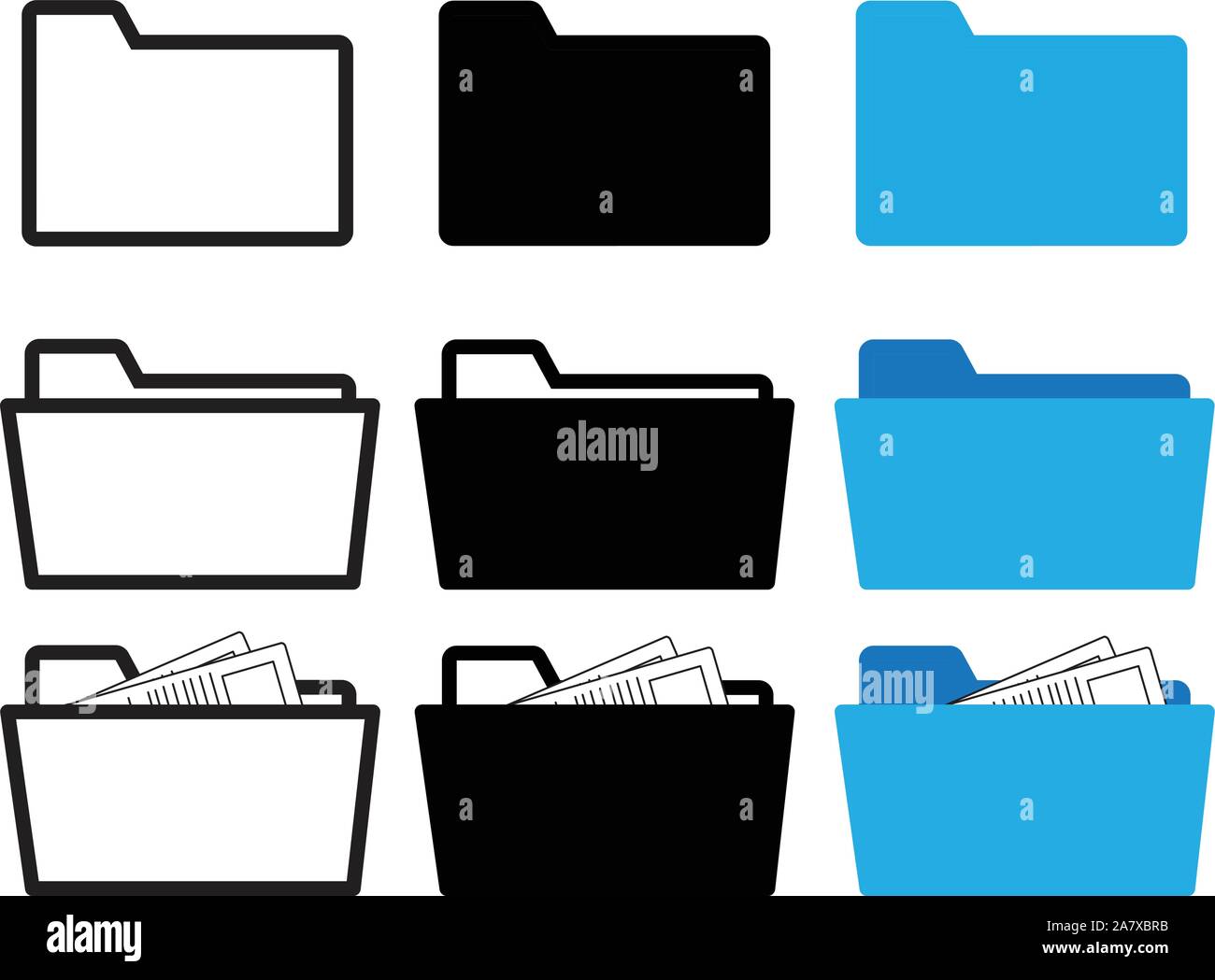 folder icon on white background. flat style. folder icon for your web ...