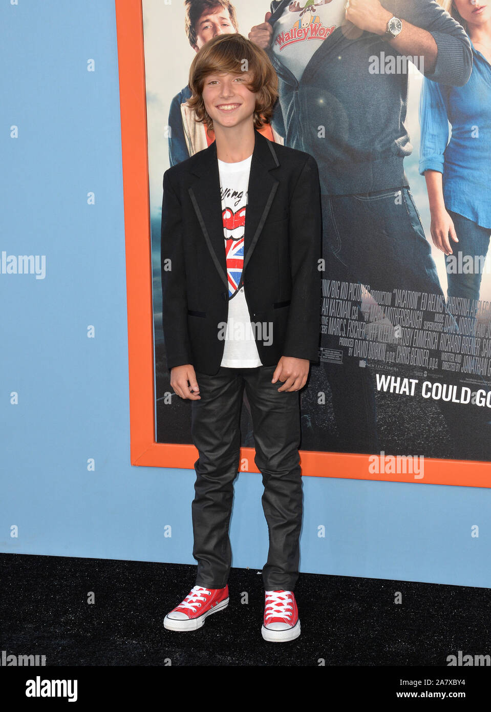 LOS ANGELES, CA - JULY 27, 2015: Steele Stebbins at the premiere of his ...