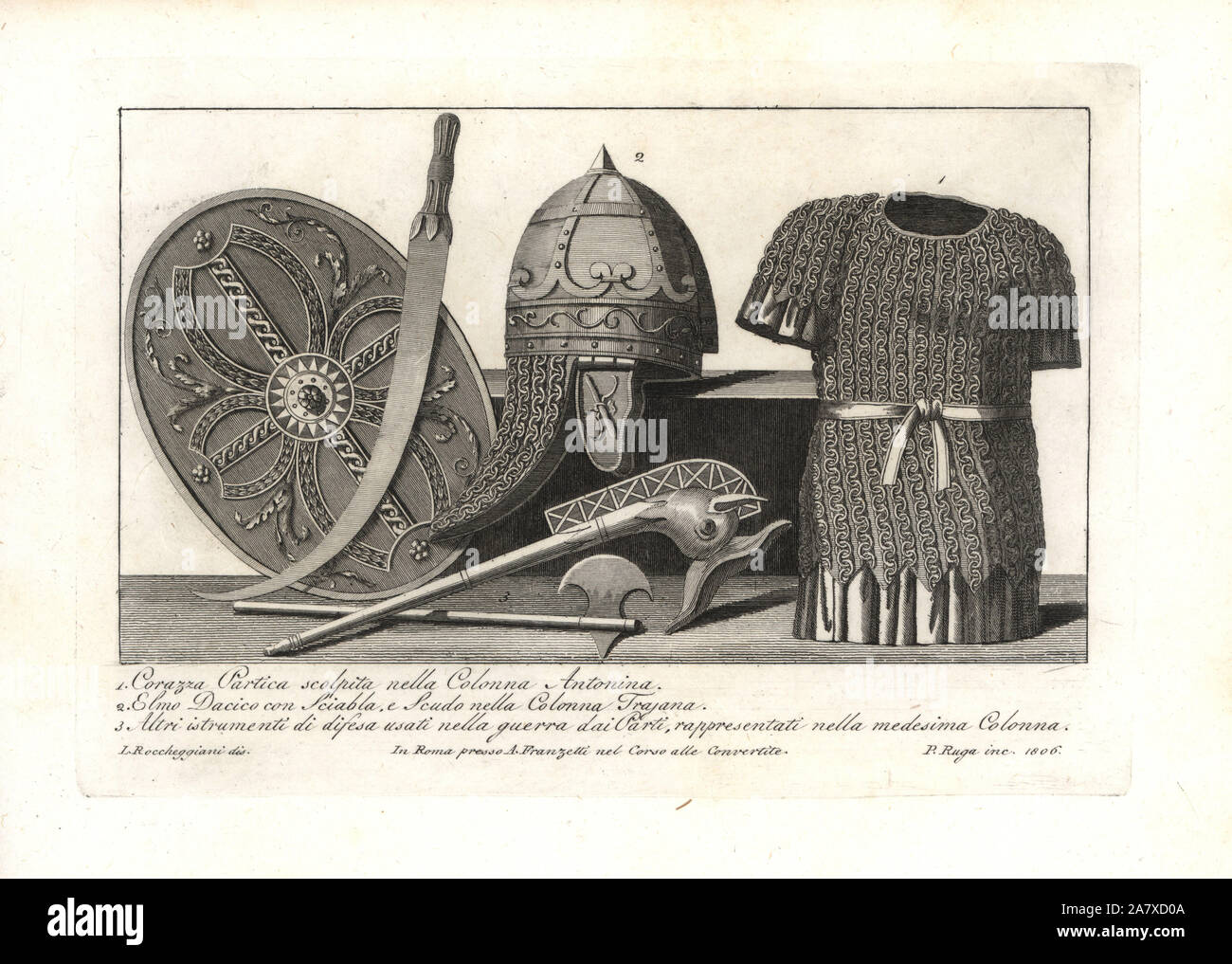 Parthian armour from the Column of Marcus Aurelius 1, Dacian helmet ...