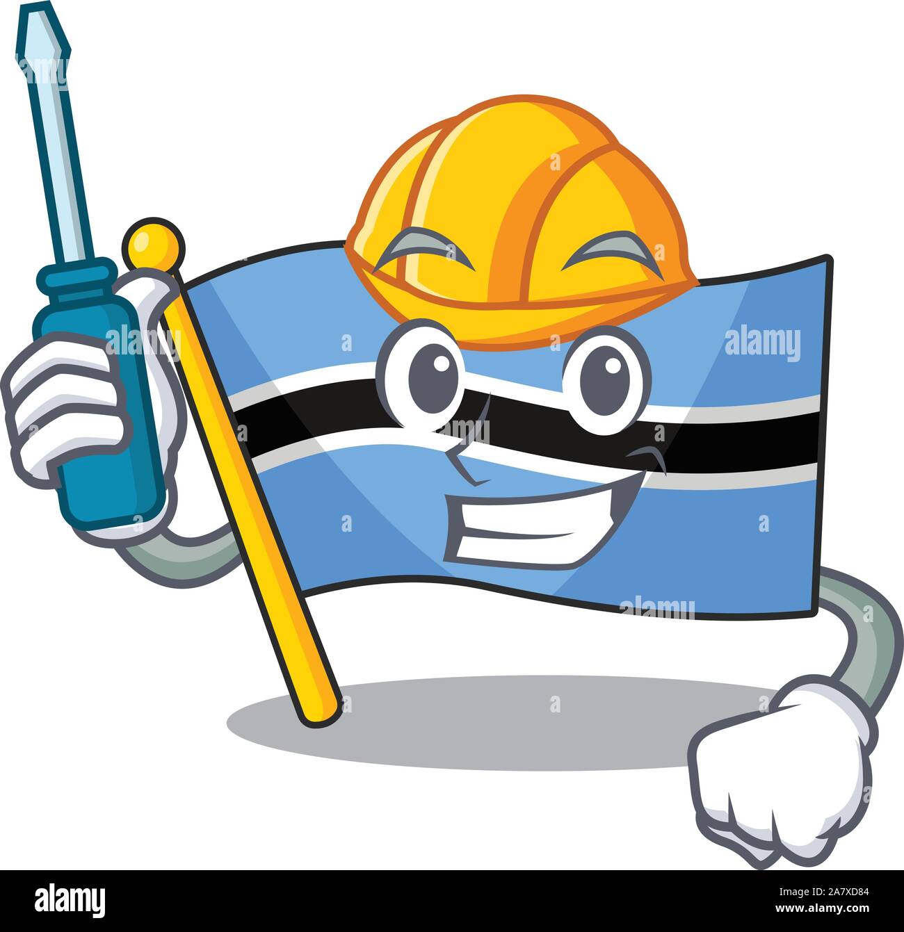 flag botswana cartoon in a character automotive Stock Vector Image ...