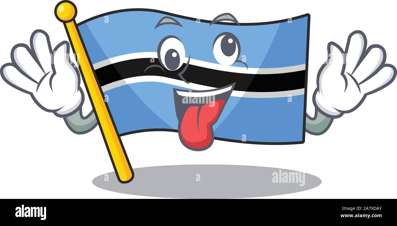 flag botswana cartoon in a bring gift character Stock Vector Image ...