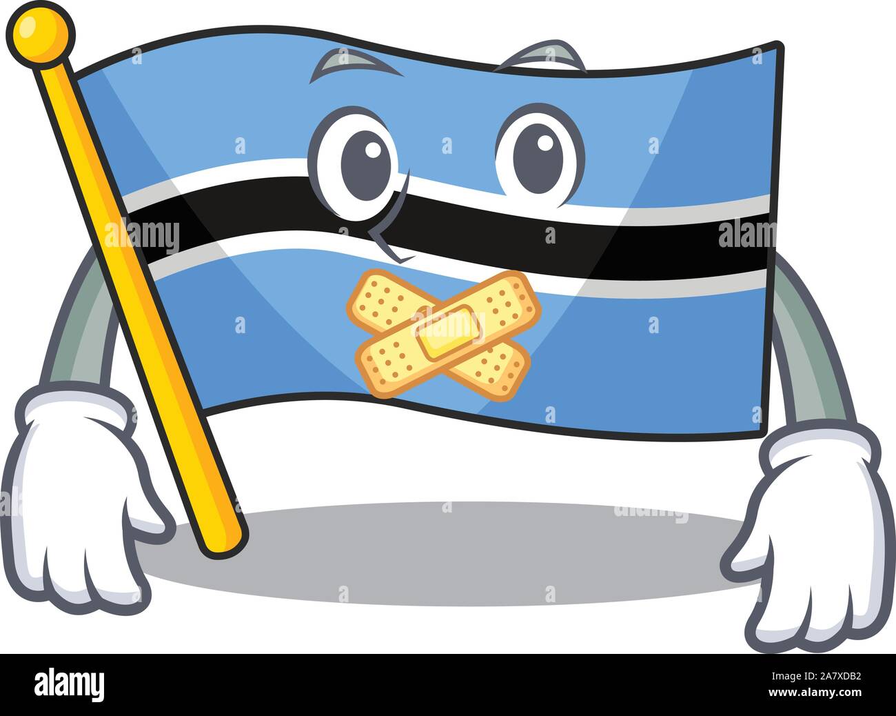 silent flag botswana cartoon in a character Stock Vector Image & Art ...