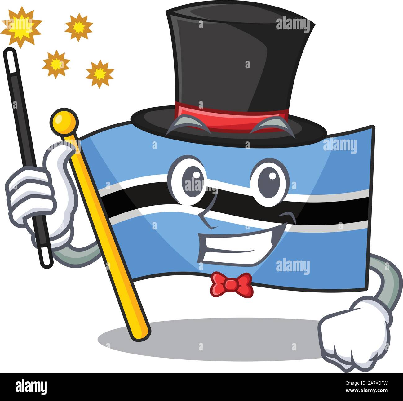 flag botswana cartoon in a character magician Stock Vector Image & Art ...