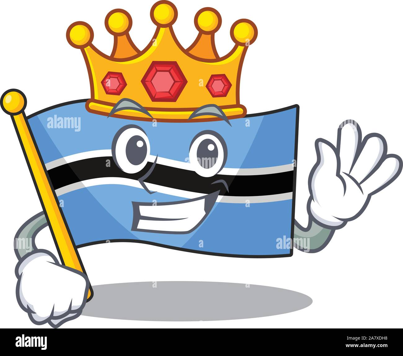 flag botswana cartoon king in a character Stock Vector Image & Art - Alamy