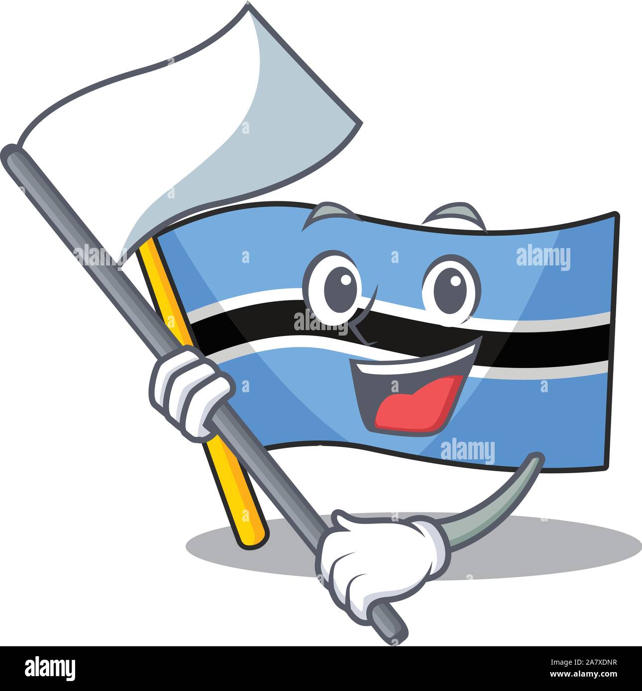 flag botswana cartoon in a character bring flag Stock Vector Image ...