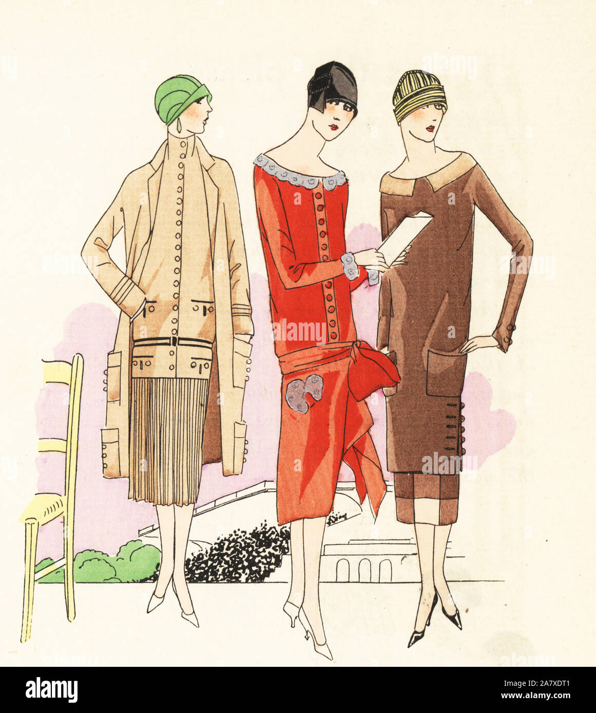 Women at the horse races. They wear wool suits, afternoon dresses and ...