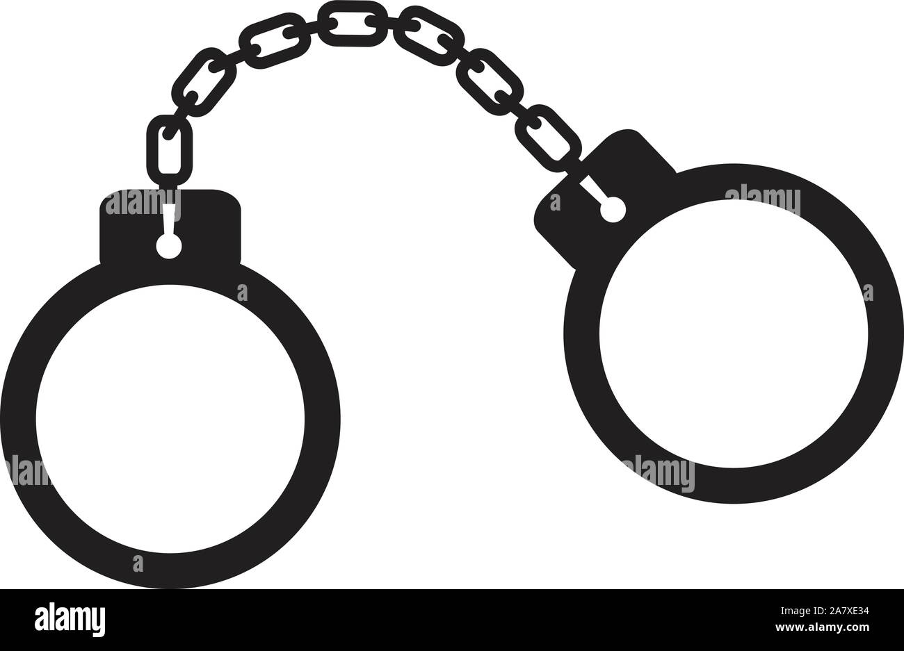 handcuffs icon on white background. flat style. handcuffs icon for your ...