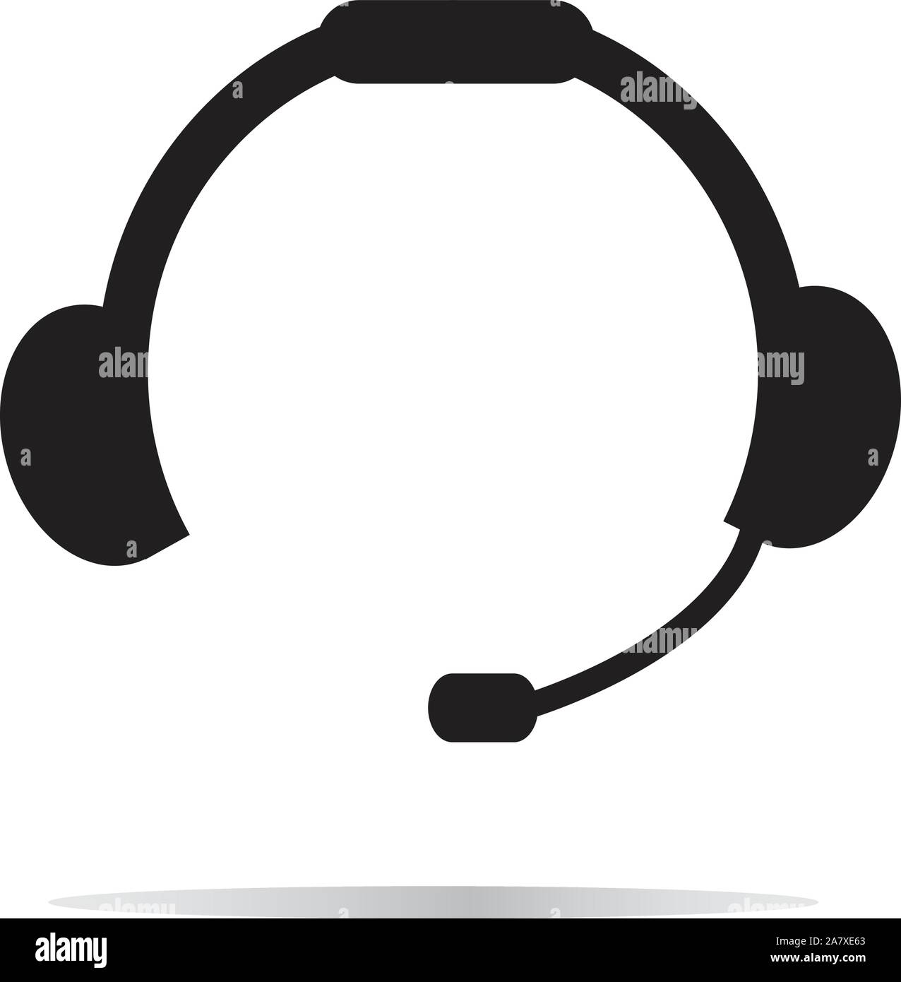 headset icon on white background. flat style. headset icon for your web ...