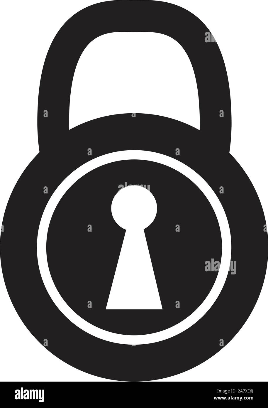 lock icon on white background. lock sign Stock Vector Image & Art - Alamy