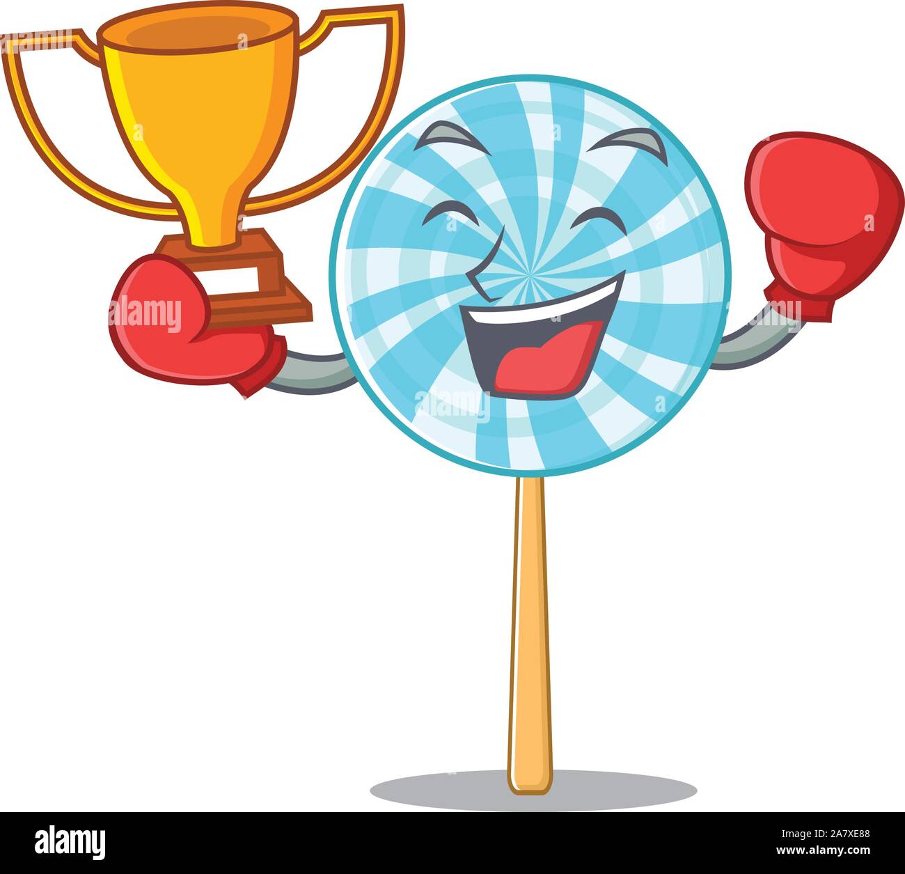 lollipop in a mascot boxing winner candy basket Stock Vector Image ...
