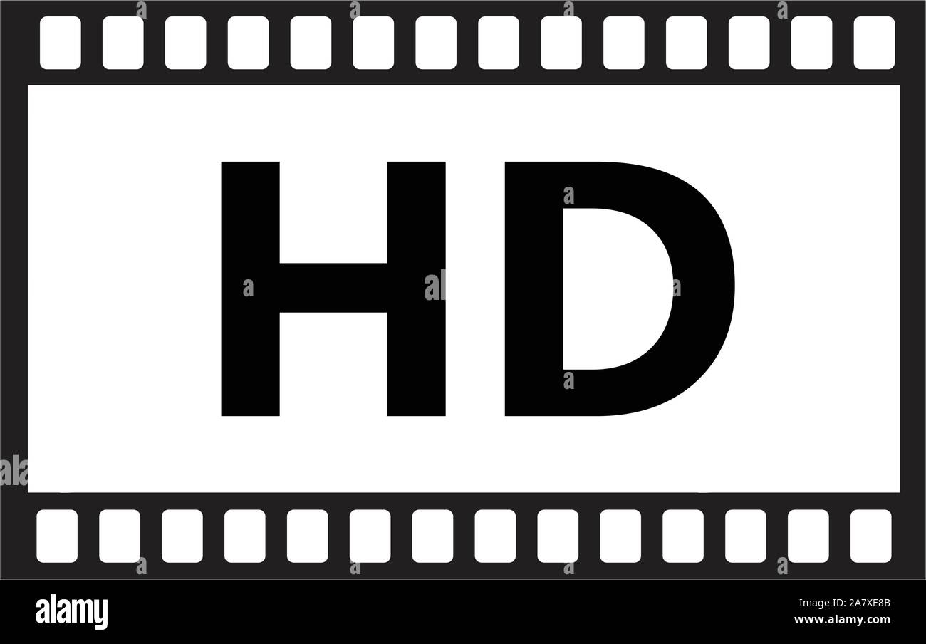 hd video icon on white background. flat style. hd video icon for your ...