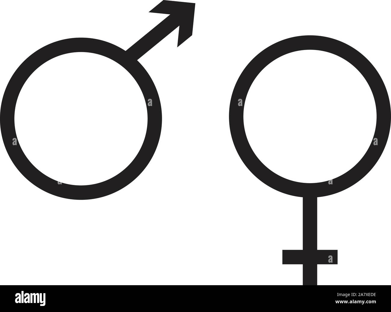 male and femeal icon on white background. male and femeal sign. flat ...