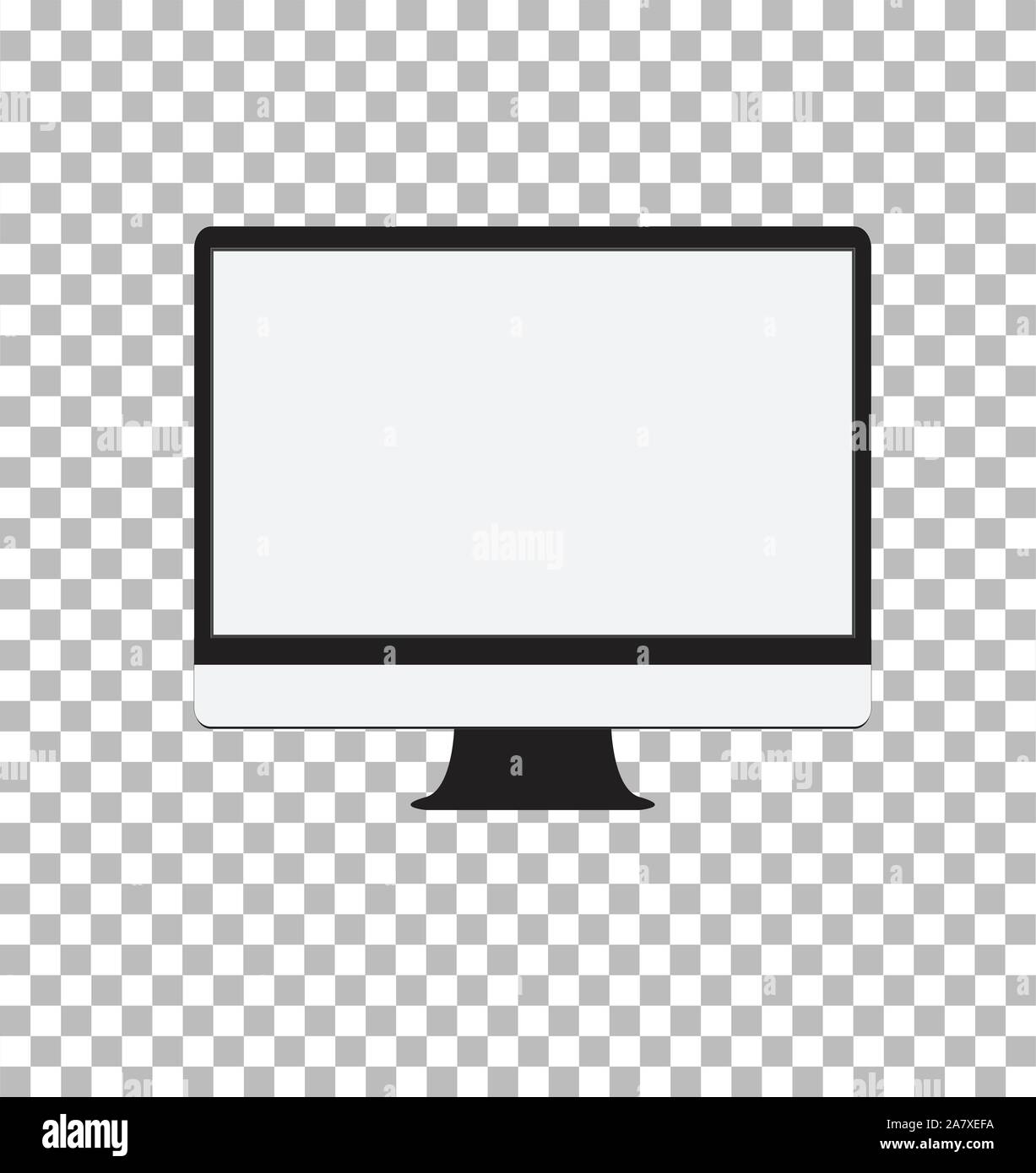 computer monitor isolated on white background. computer monitor sign ...
