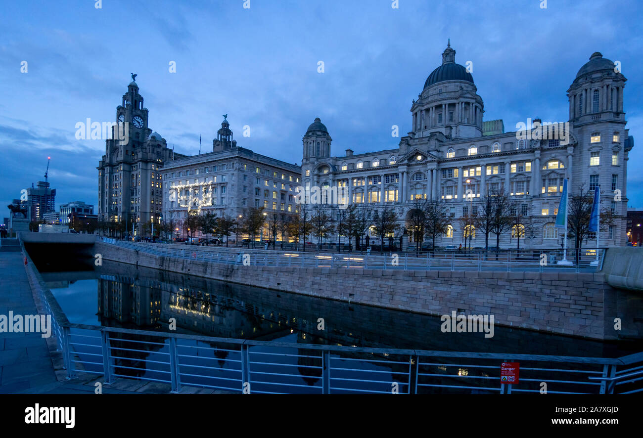 The Three Graces buildings, Royal Liver Building, Cunard Building and ...