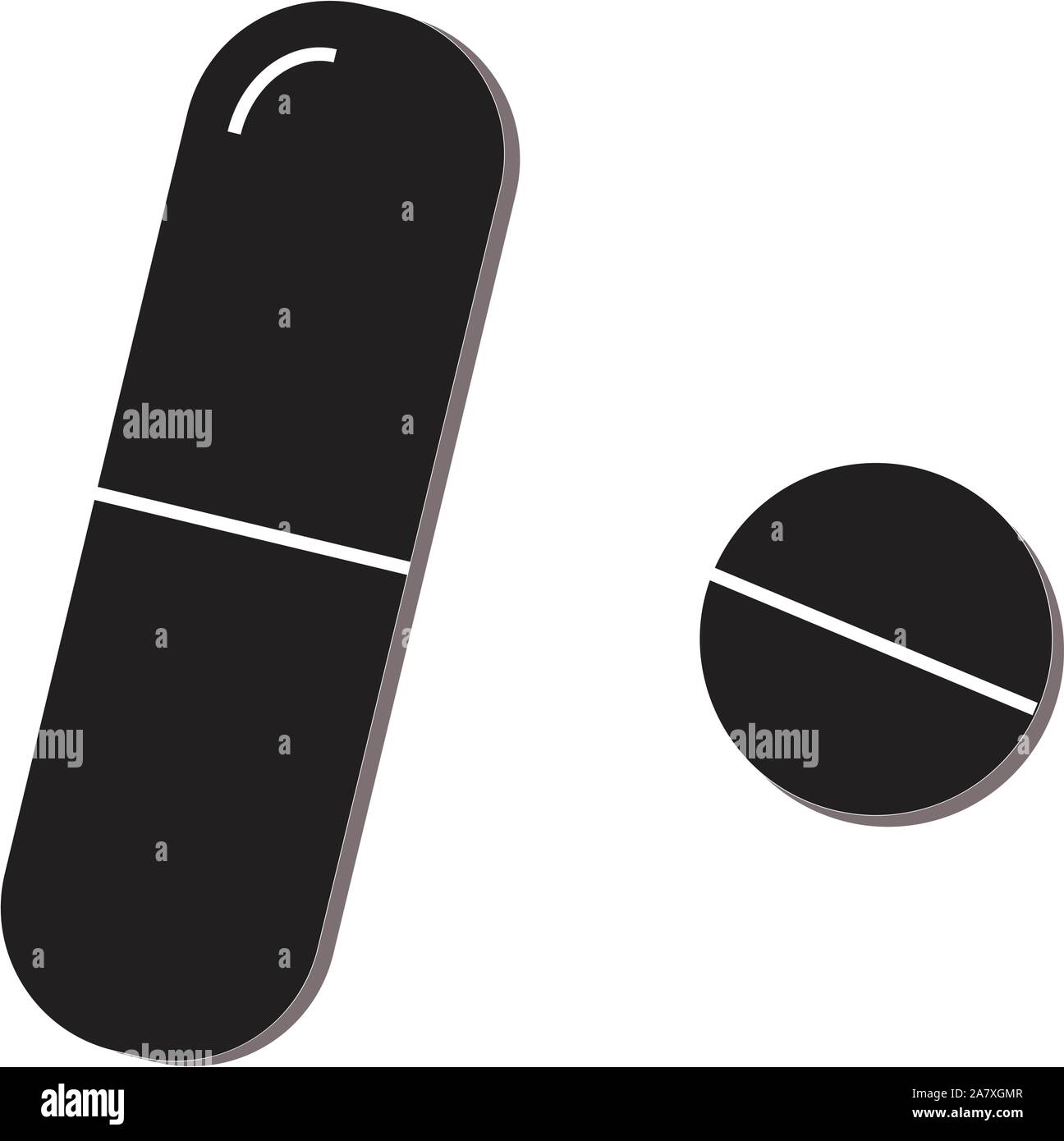 pills icon on white background. flat style. pills pick icon for your ...