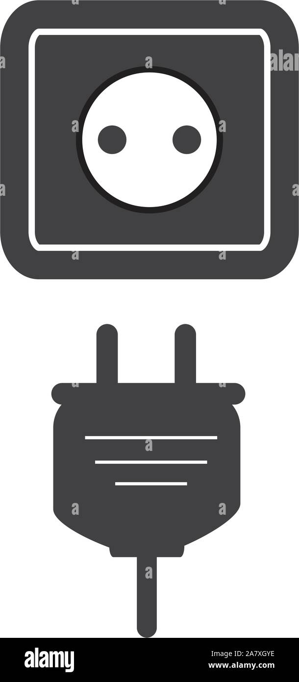 plug socket icon on white background. flat style. plug socket icon for ...