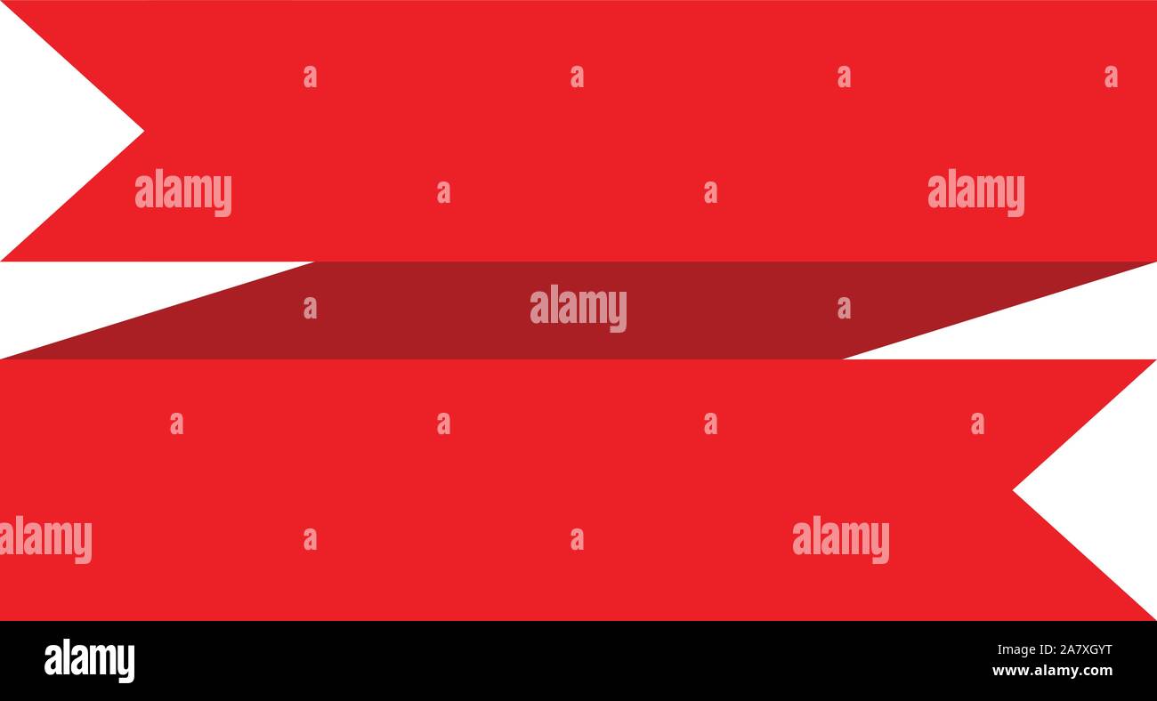 red ribbon banners on white background. ribbon banners sign Stock ...